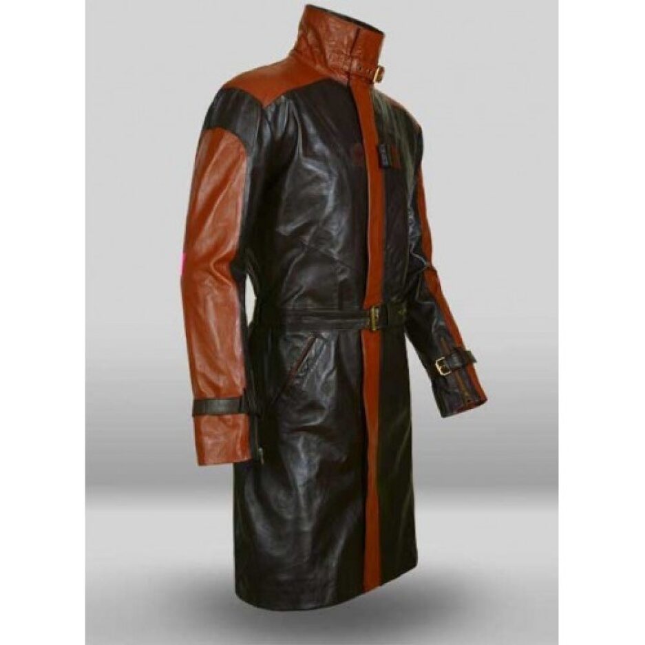 Aiden Pearce Watch Dog Leather Trench Coat - JacketsbyT