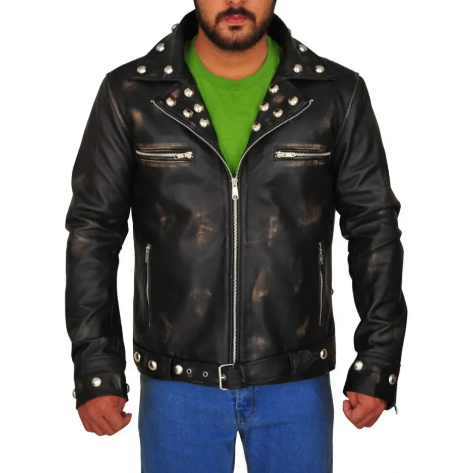 Fallout Tunnel Snakes Rule Black Leather Jacket - JacketsbyT