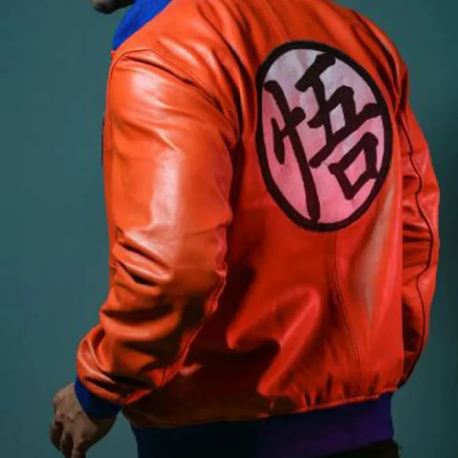 Goku Bomber Leather Jacket - JacketsbyT