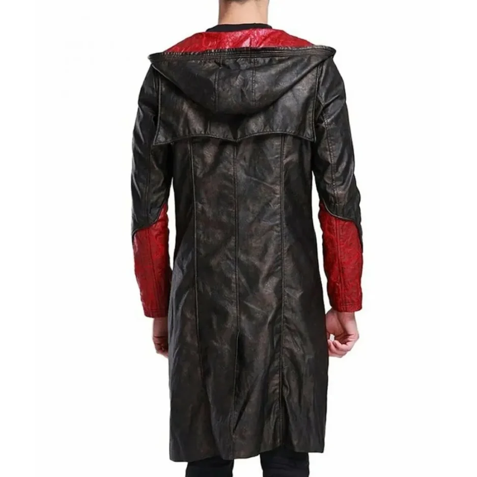 Dmc Dante Leather Hooded Coat - JacketsbyT