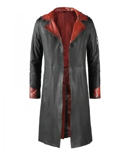 Battle Fallout 4 Arthur Maxson Sheepskin Leather Trench Coat - JacketsbyT
