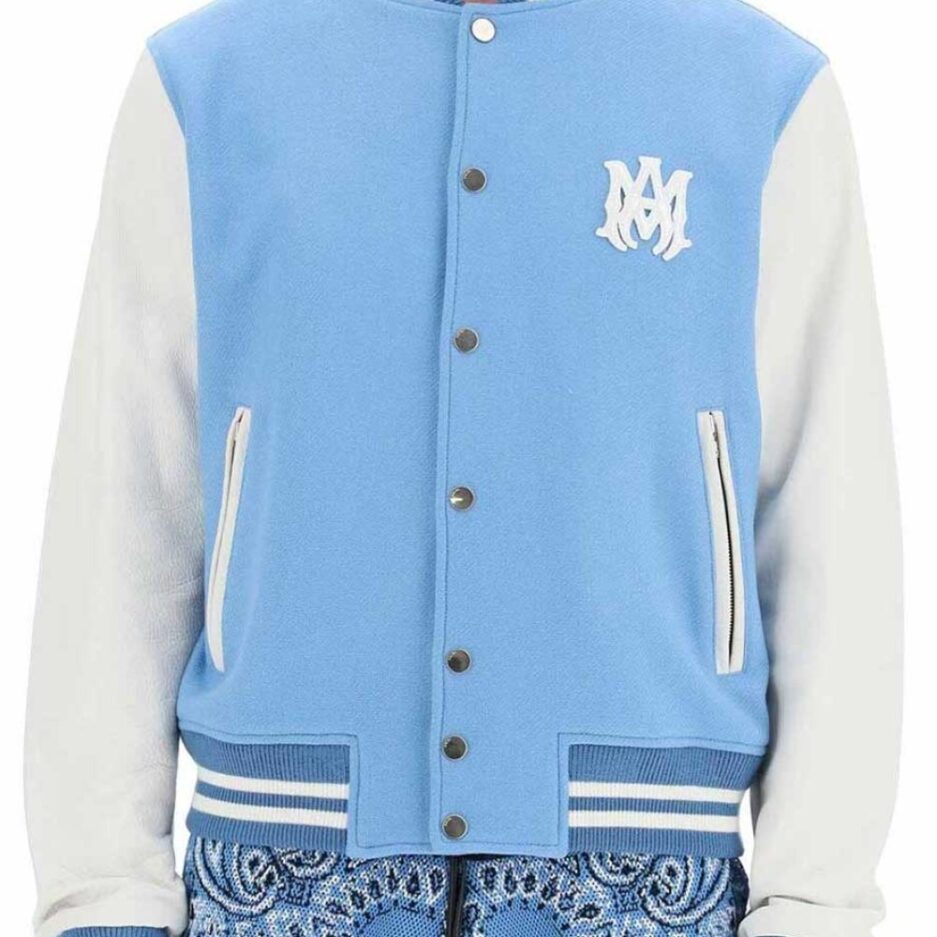 BLUE AMIRI VARSITY JACKET - JacketsbyT